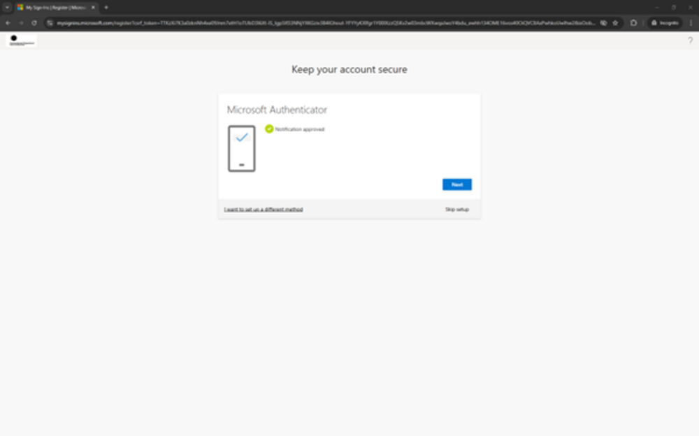 Log in with Microsoft Authenticator